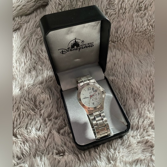 Disney | Accessories | Disney Mickey Mouse Silver Hong Kong Watch ...